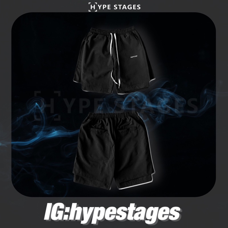 REPOSE DOUBLE LAYERED NYLON SHORTS | Shopee Malaysia