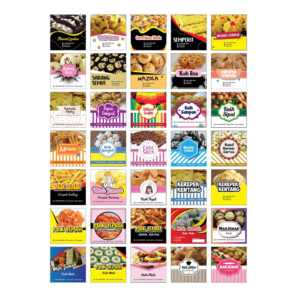 Template Design Label Sticker | Shopee Malaysia
