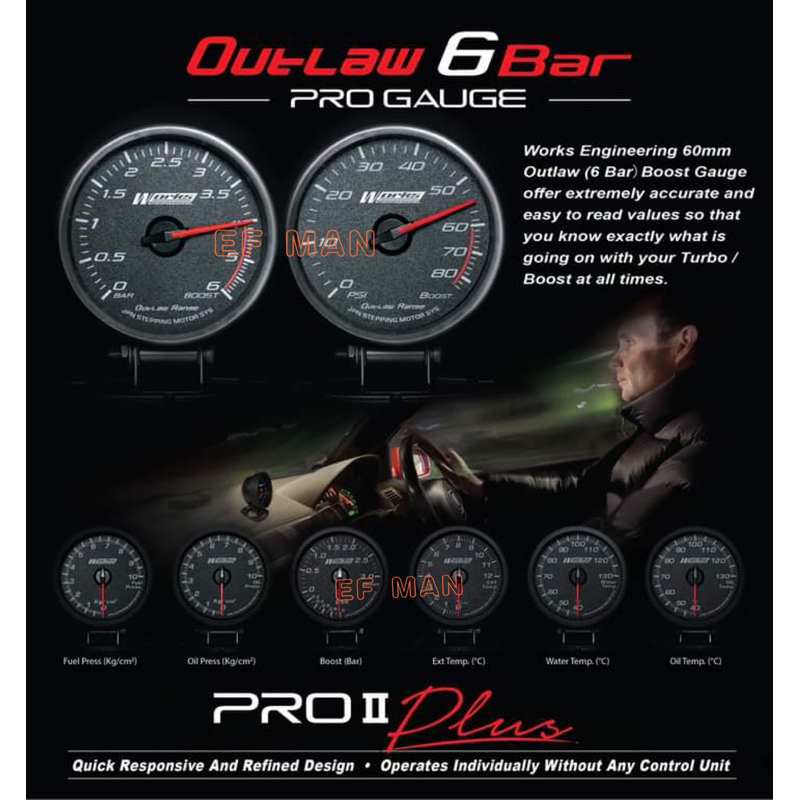 WORKS ENGINEERING PRO ll PLUS METER GAUGE WANING VALUE ADJUSTMENT OIL ...