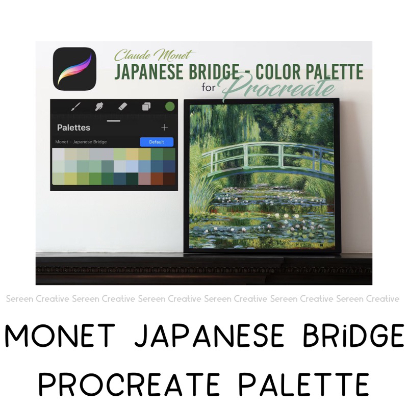 P503 Procreate: Color Palette - Monet - Japanese Bridge | Shopee Malaysia
