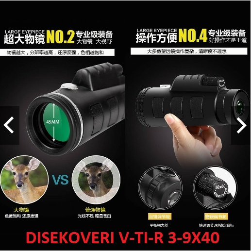 Topong Discovery (VTR) Special zoom 3-9 x lens 40mm (gambar atas hiasan ...