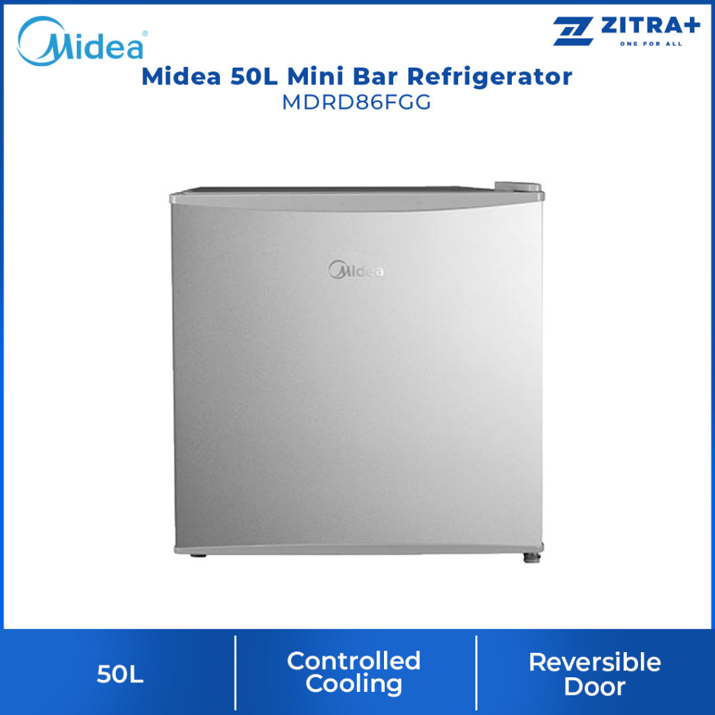 Midea 50L Mini Bar Refrigerator MDRD86FGG | Reversible Door ...