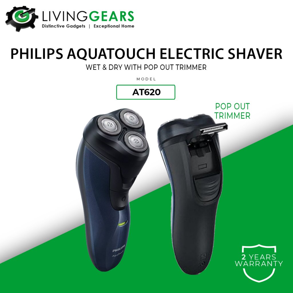Philips Electric Shaver Wet & Dry AT600/S106 AquaTouch Close Cut POP up ...