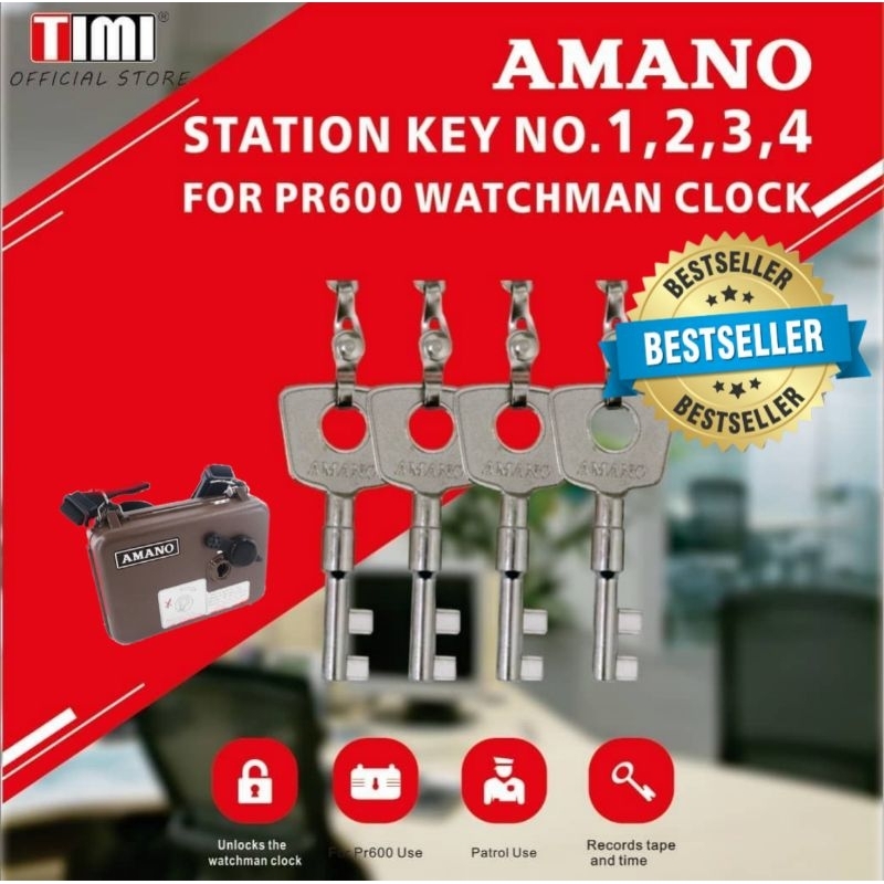 Kunci Amano Station Key | Amano Station Key *No.1,2,3,4(4keys) | Shopee ...