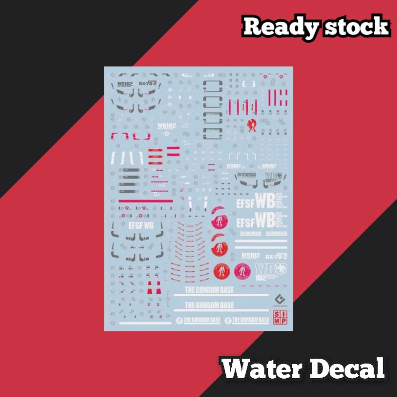 [Ready stock] EVO Water Decal MG 1/100 RX-78-2 Ver.3.0 Base Plastic ...