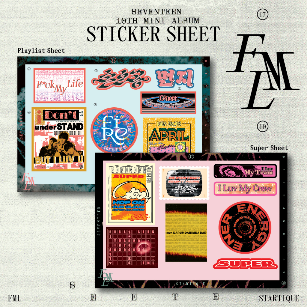 SEVENTEEN FML | STICKER SHEET | Shopee Malaysia