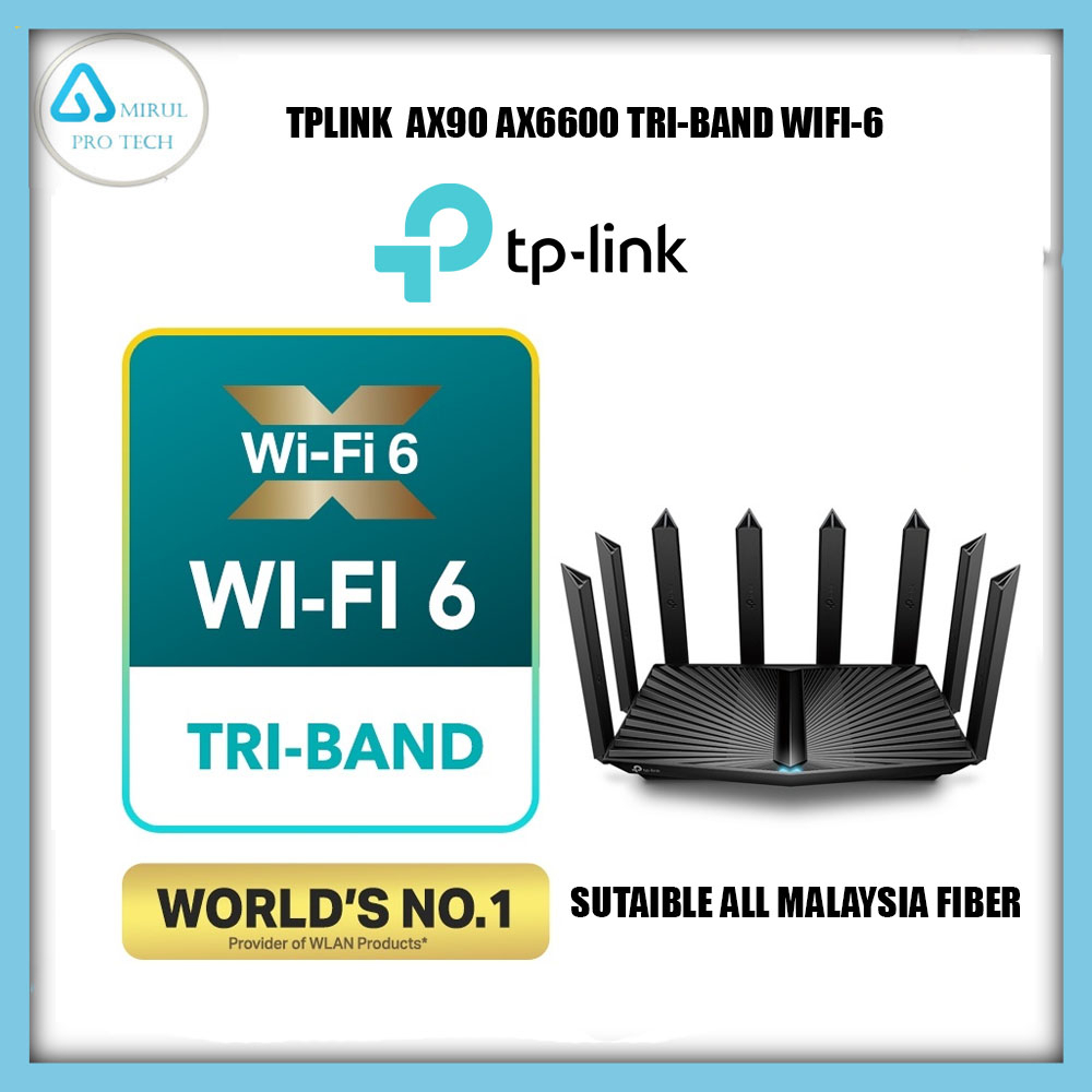 TP-Link Archer AX90 AX6600 Tri-Band Gigabit Wireless Wi-Fi 6 Router with HomeShield Security For ...