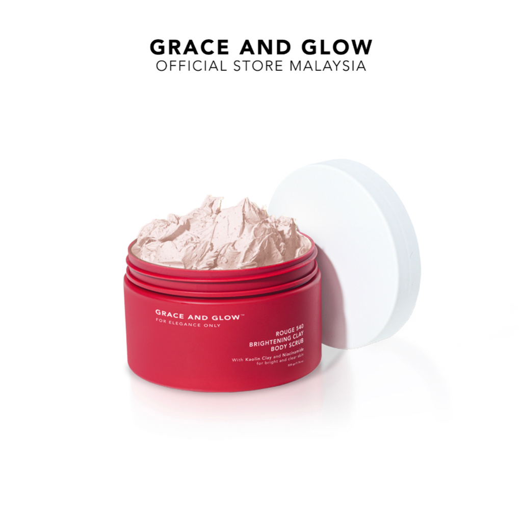 Grace and Glow Rouge 540 Brightening Clay Body Scrub Lulur Badan ...