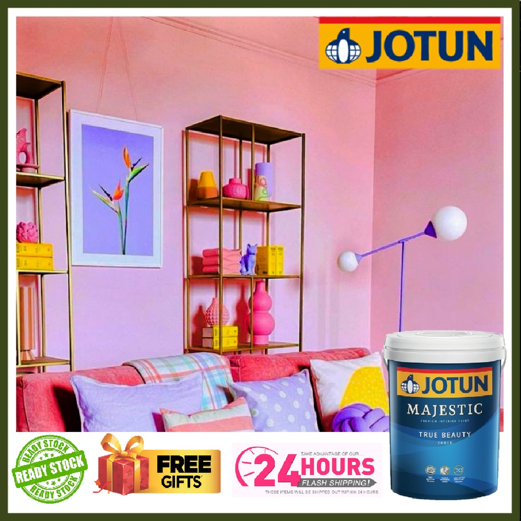 JOTUN 1L 3243 BERMUDA PINK Majestic True Beauty Sheen /Cat Dalam Kilat ...