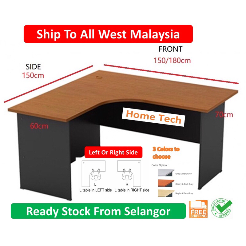 ⭐️⭐️Deliver to Whole West Malaysia ⭐️⭐️G SERIES OFFICE L-SHAPE TABLE ...