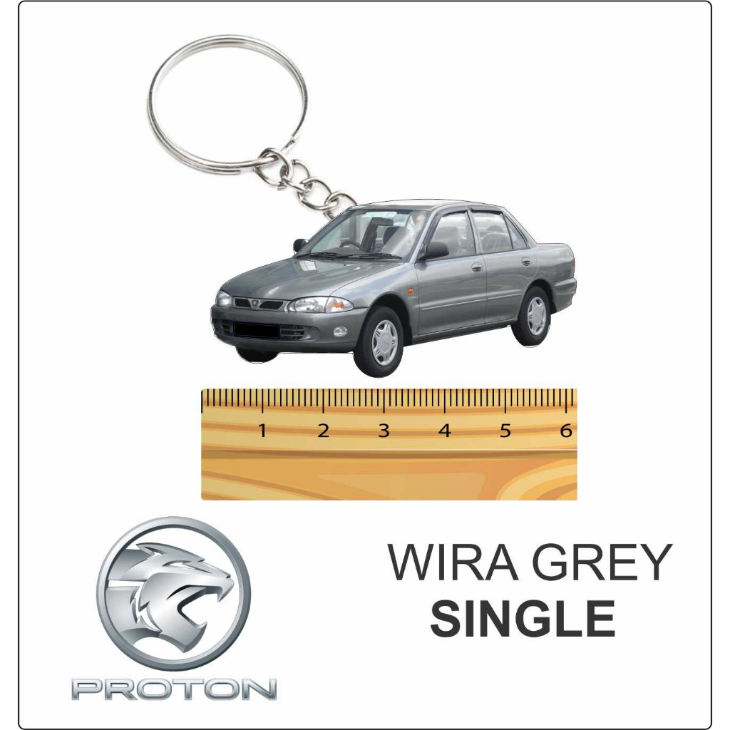 proton wira grey WIRA SILVER 2D KEYCHAIN | Shopee Malaysia