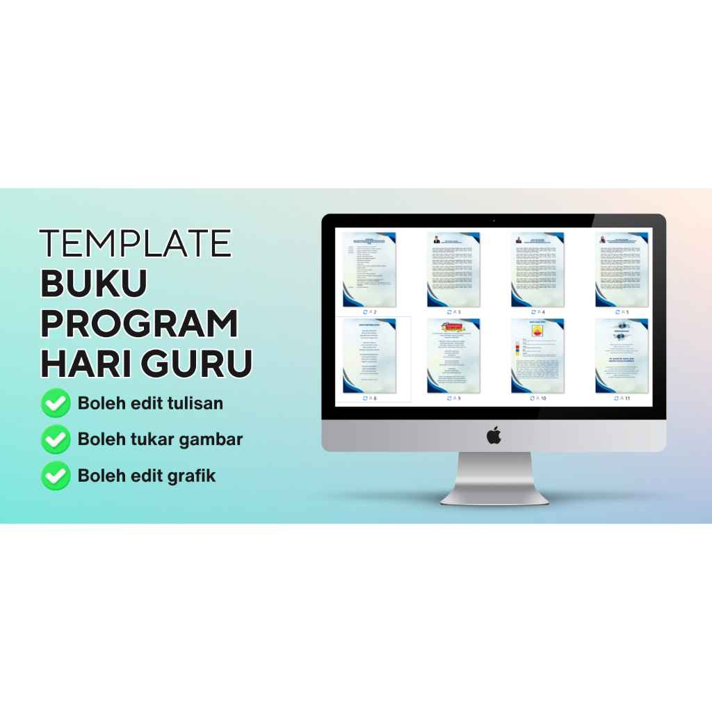 TEMPLATE BUKU PROGRAM HARI GURU | Shopee Malaysia