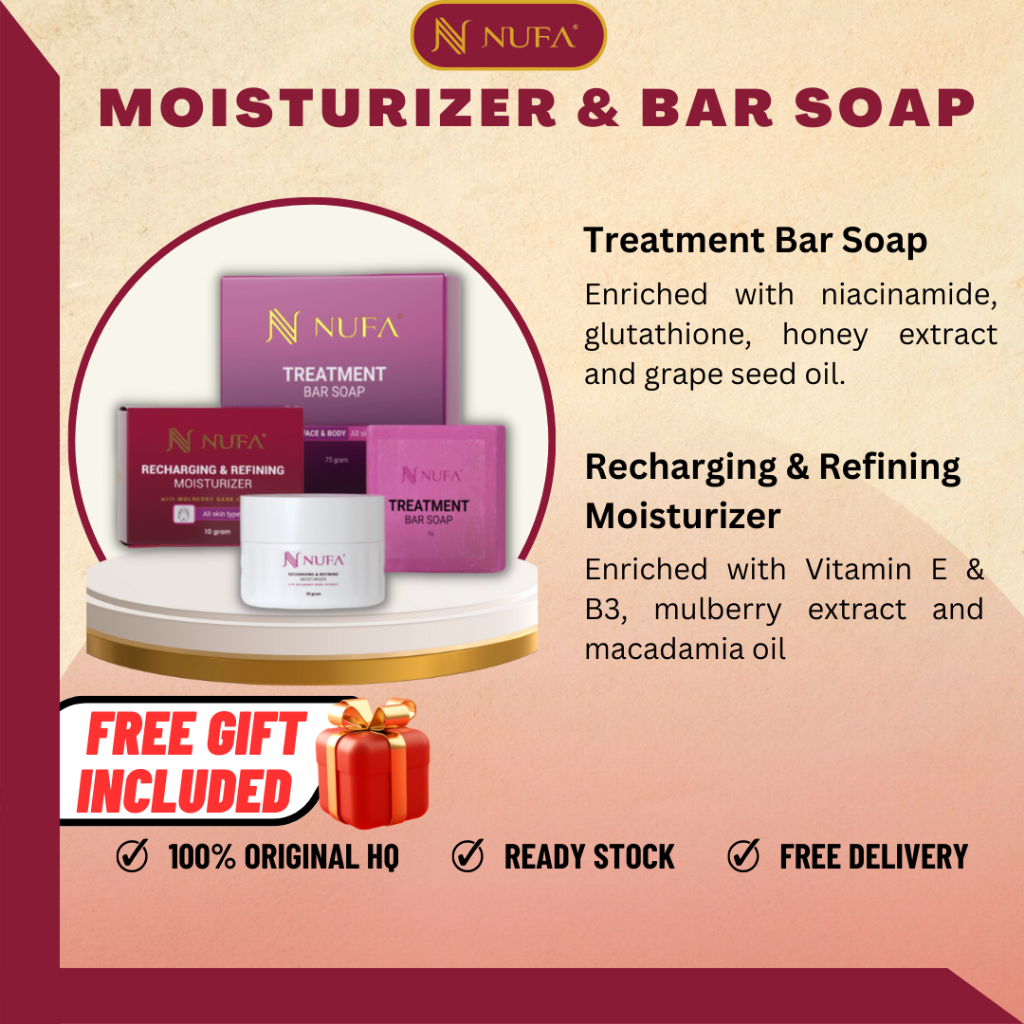 NUFA Moisturizer & Bar Soap | Krim Jeragat Sabun Jeragat NUFA | Shopee ...