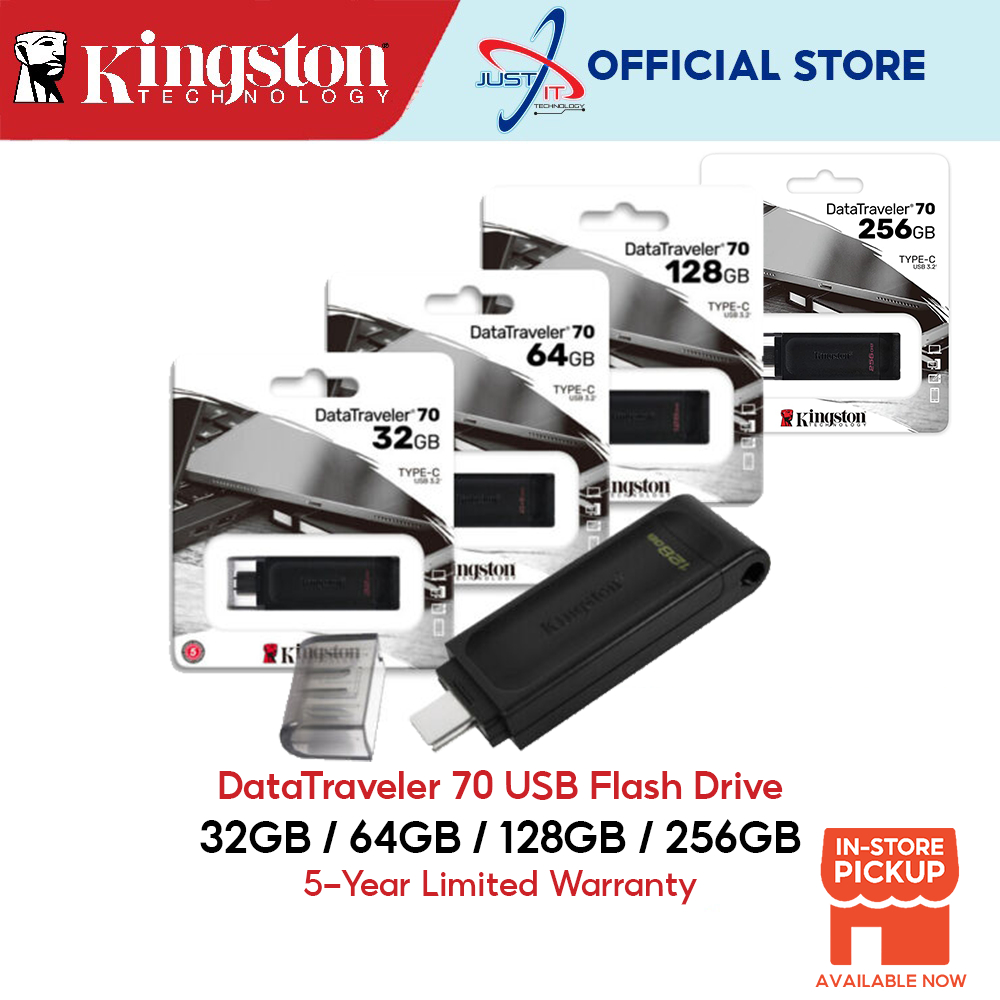 Kingston DataTraveler 70 DT70 USB-C Flash Drive Pendrive ( 32GB / 64GB ...