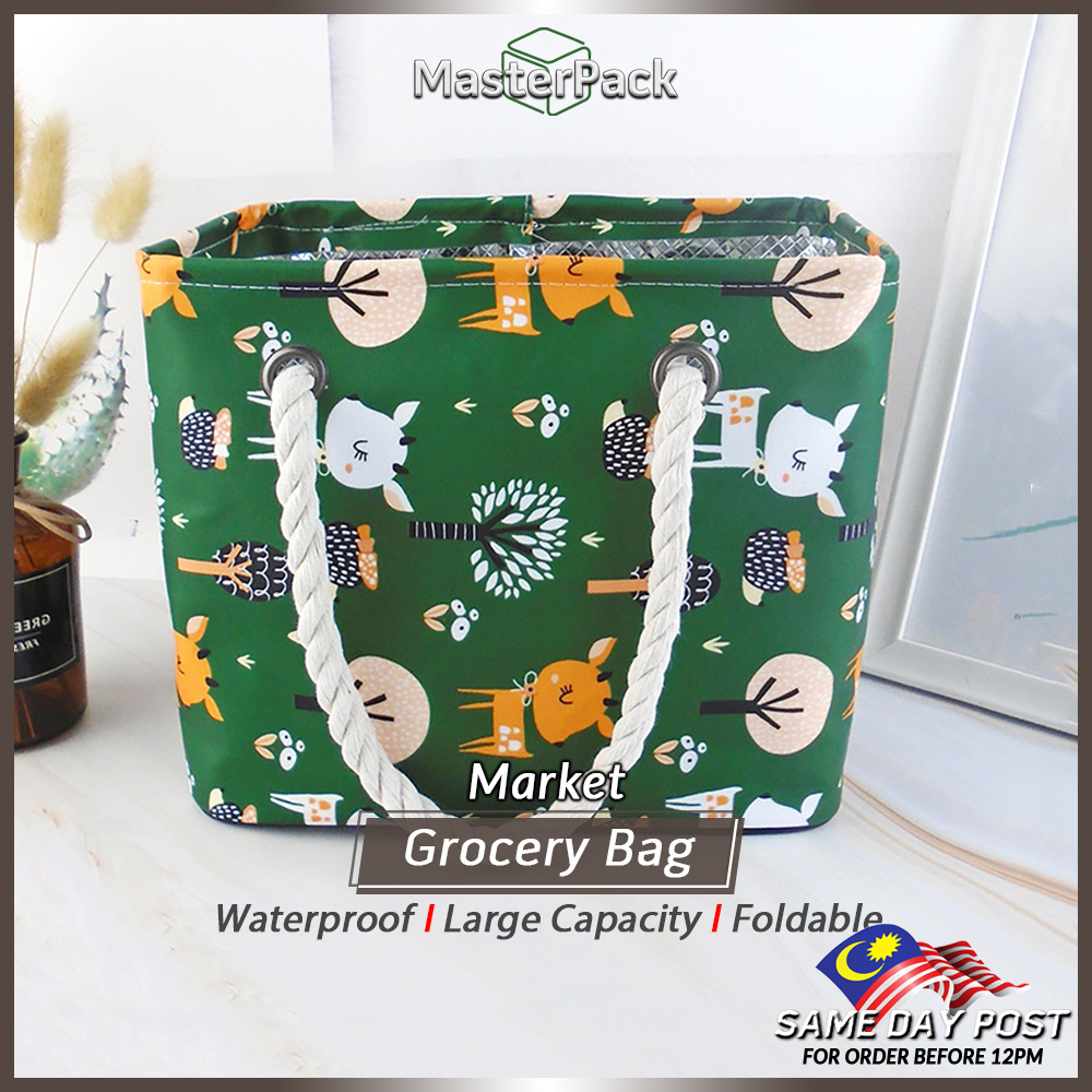 Shopping grocery tote bag foldable Shower essentials storage bag ...