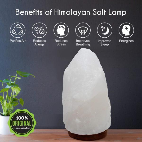 Himalayan Lampu Garam tidur Crystal Salt Lamp Set WHITE (5 - 6 kg ...