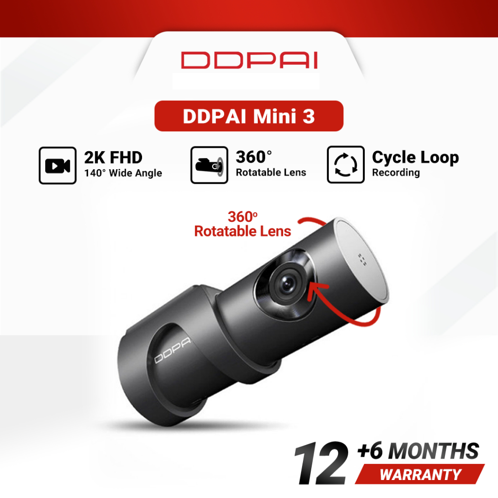 DDPAI Dash Cam Mini3 1600P HD DVR Car Camera Auto Drive Vehicle Video Recorder Android Wifi ...
