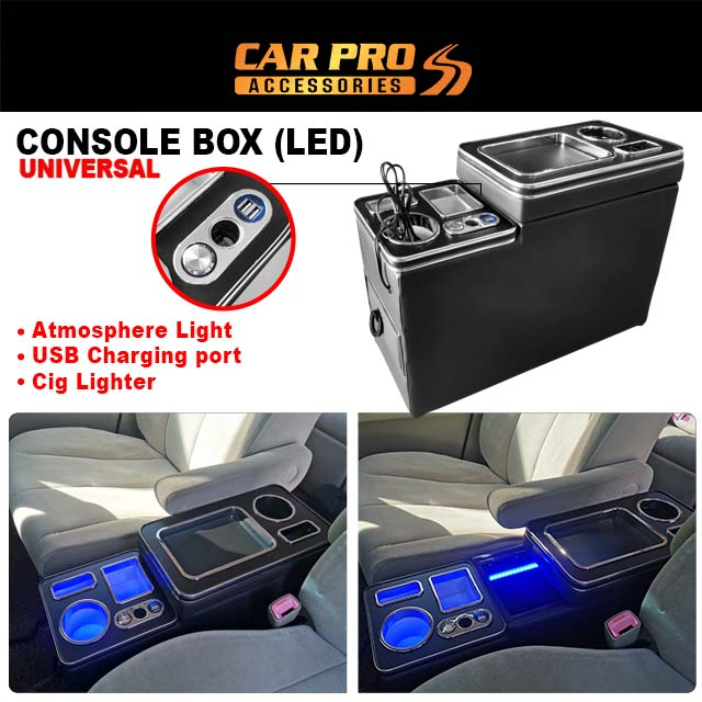 UNIVERSAL MPV 18 Console Box Atmosphere LED light / USB Charging port ...