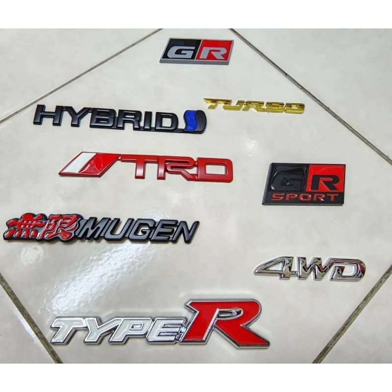 New 3D metal Toyota Honda Car Emblem Logo Stickers Civic Modulo TRD ...