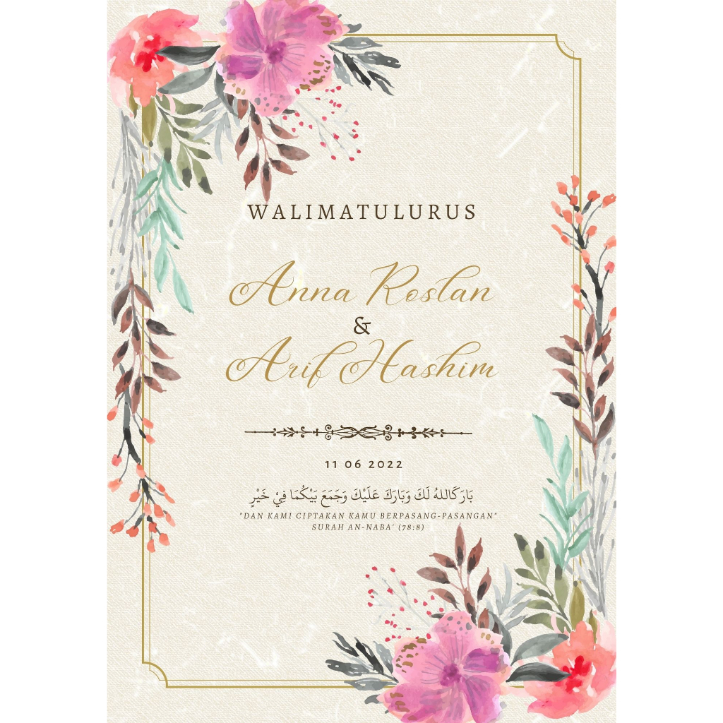 Design2 WEDDING CARD DIGITAL KAD KAHWIN DIGITAL ENGAGEMENT MAJLIS ...