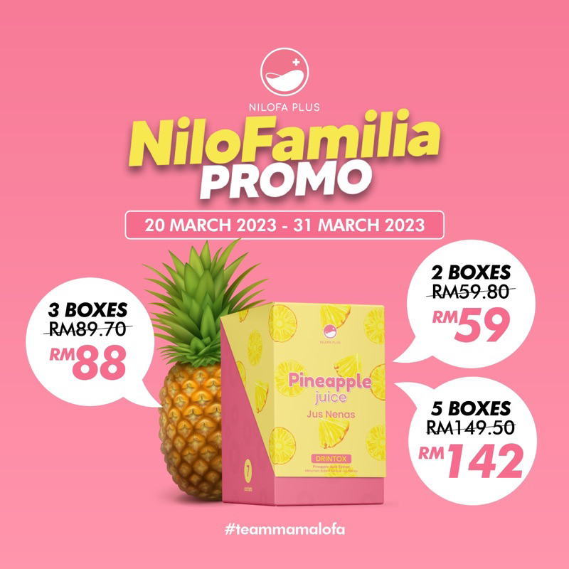 NILOFA PLUS PINEAPPLE JUICE DRINTOX | Shopee Malaysia