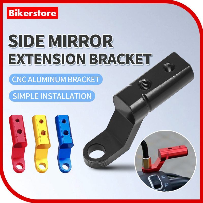 Motorcycle Side Mirror Extension Bar Bracket M6 M8 Phone Holder ...
