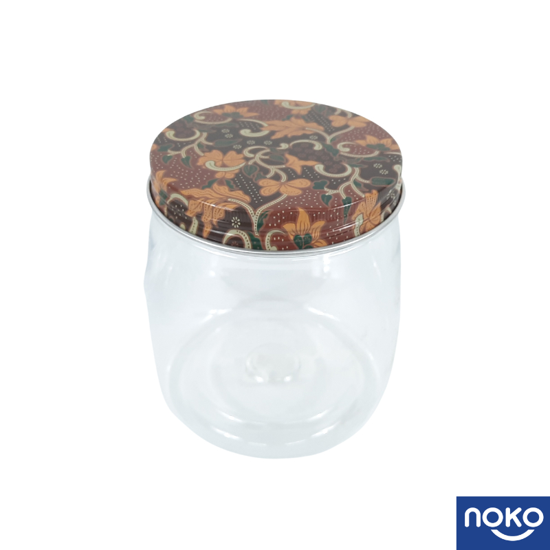 Batik Container Aluminum Cap Balang Plastik Biscuit Cookies Container ...