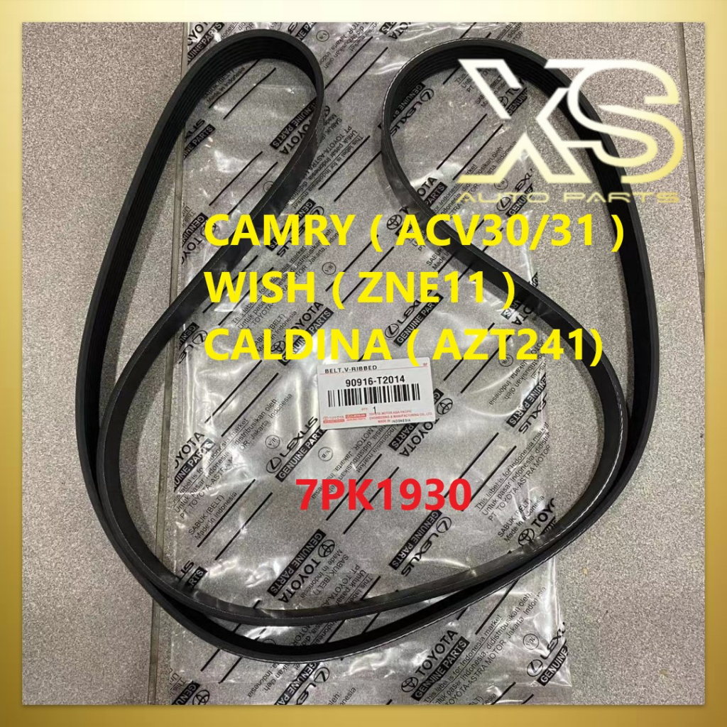 Original Toyota Fan Belt 90916-T2014 for Toyota Camry ACV31 ACV30 Wish ...