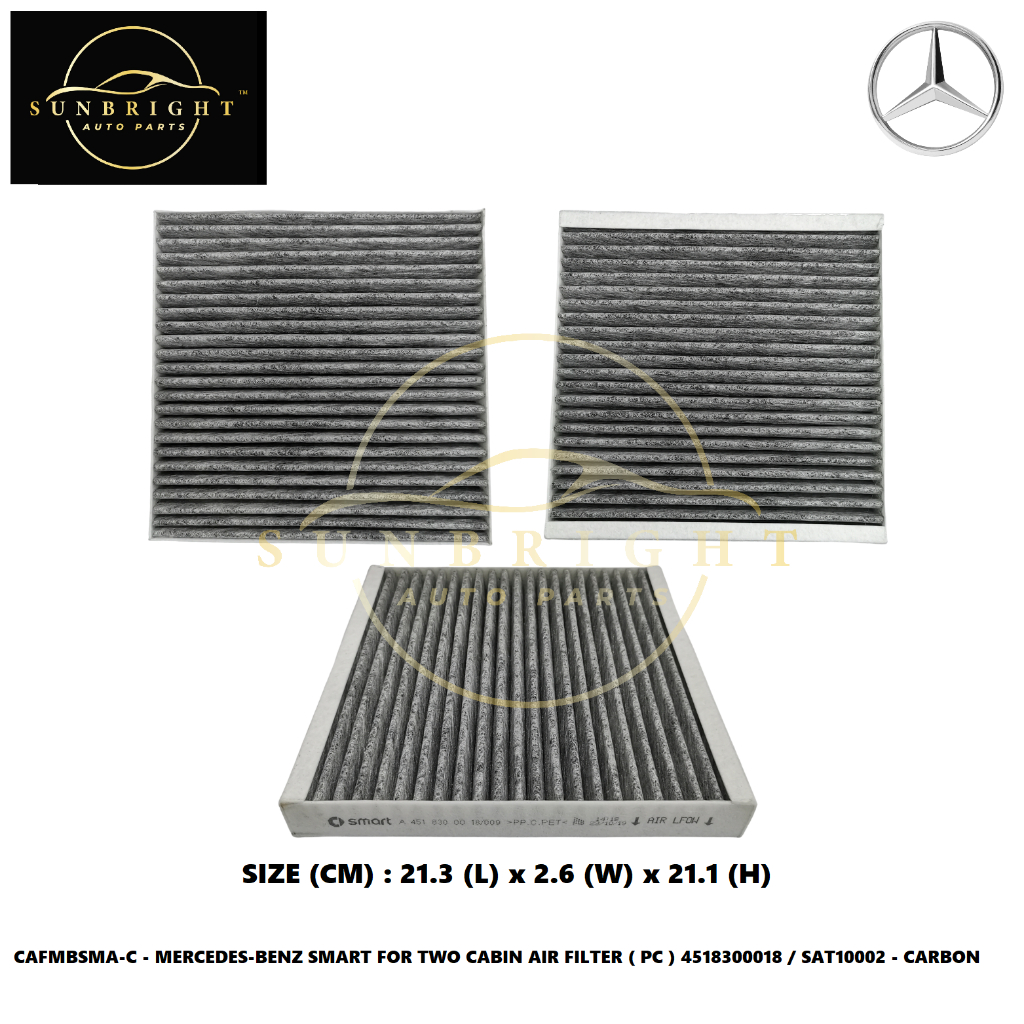 MERCEDES-BENZ SMART FOR TWO CABIN AIR FILTER ( PC ) 4518300018 ...