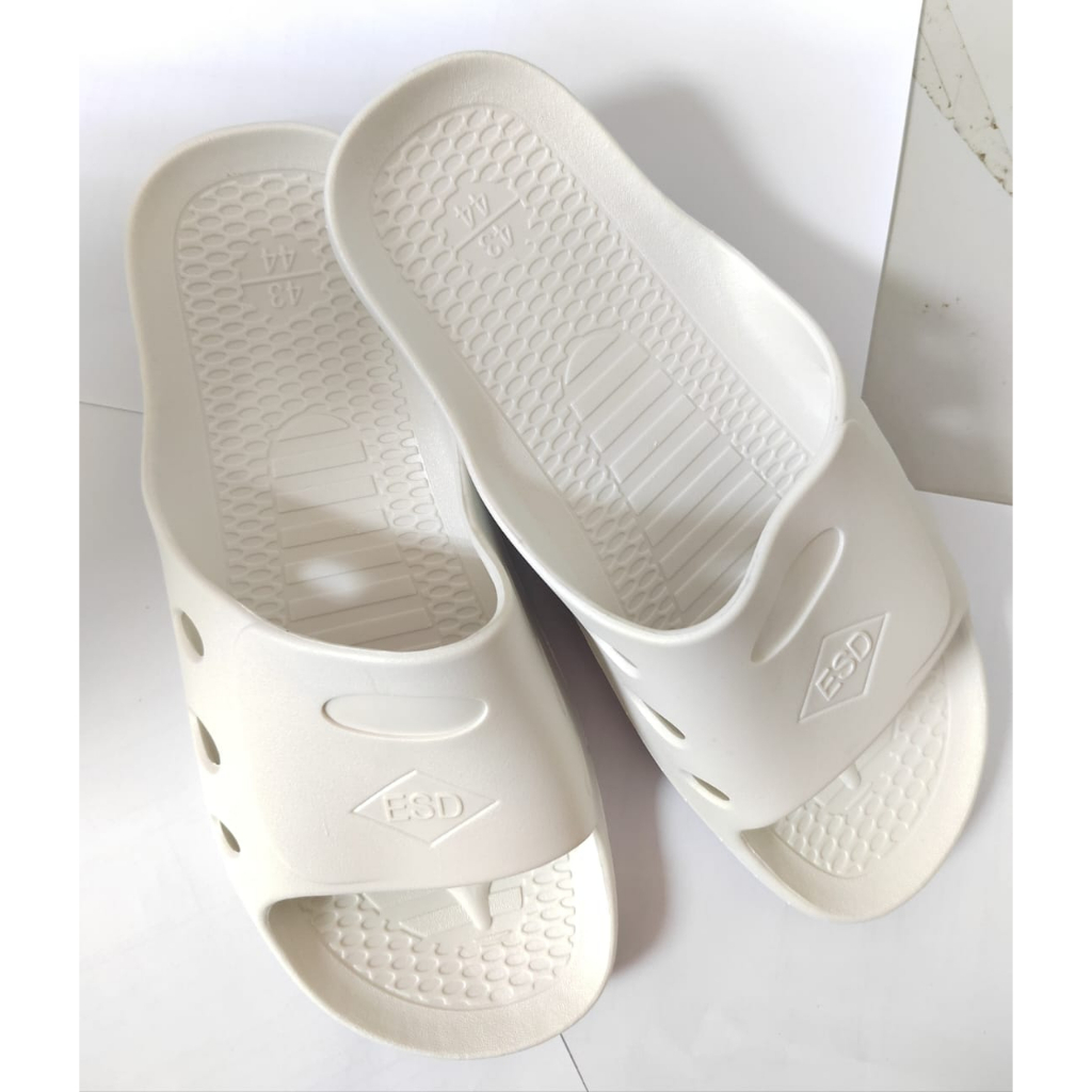 Antistatic ESD Cleanroom Slipper Sandal SPU White | Shopee Malaysia