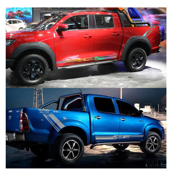 For Toyota Hilux Vigo Revo Truck Graphics Vinyl Film Custom sticker ...