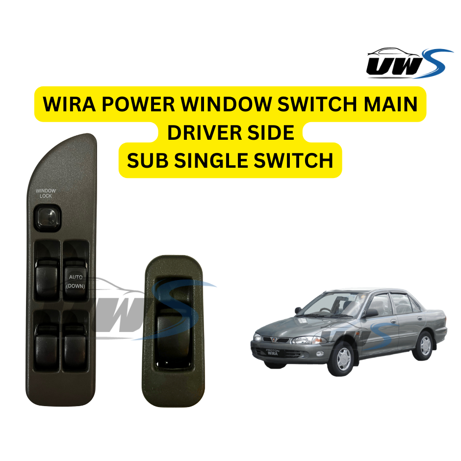 WIRA POWER WINDOW SWITCH MAIN DRIVER SIDE SUB SINGLE SWITCH GREY ...