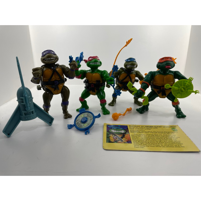 TMNT Ninja Turtles Wacky Action Figures vintage 1989, Lot of 4 turtles ...