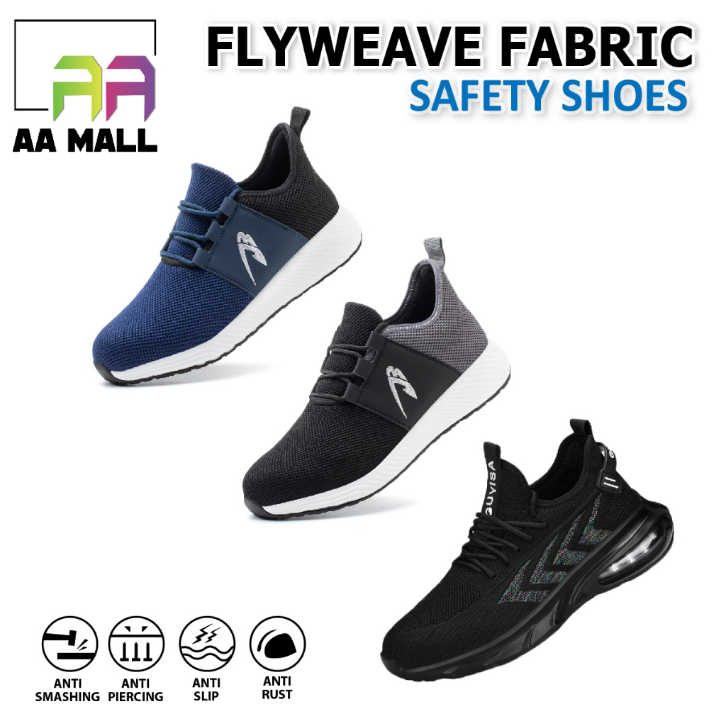 AA MALL SAFETY SHOES Anti-Smashing Anti-Puncture Protective Work Shoes ...