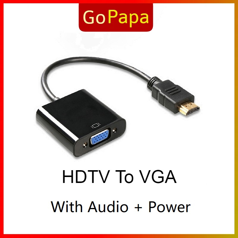 HDTV TO VGA Adapter HDTV Cable 1080P Digital TO Analog Audio Converter ...