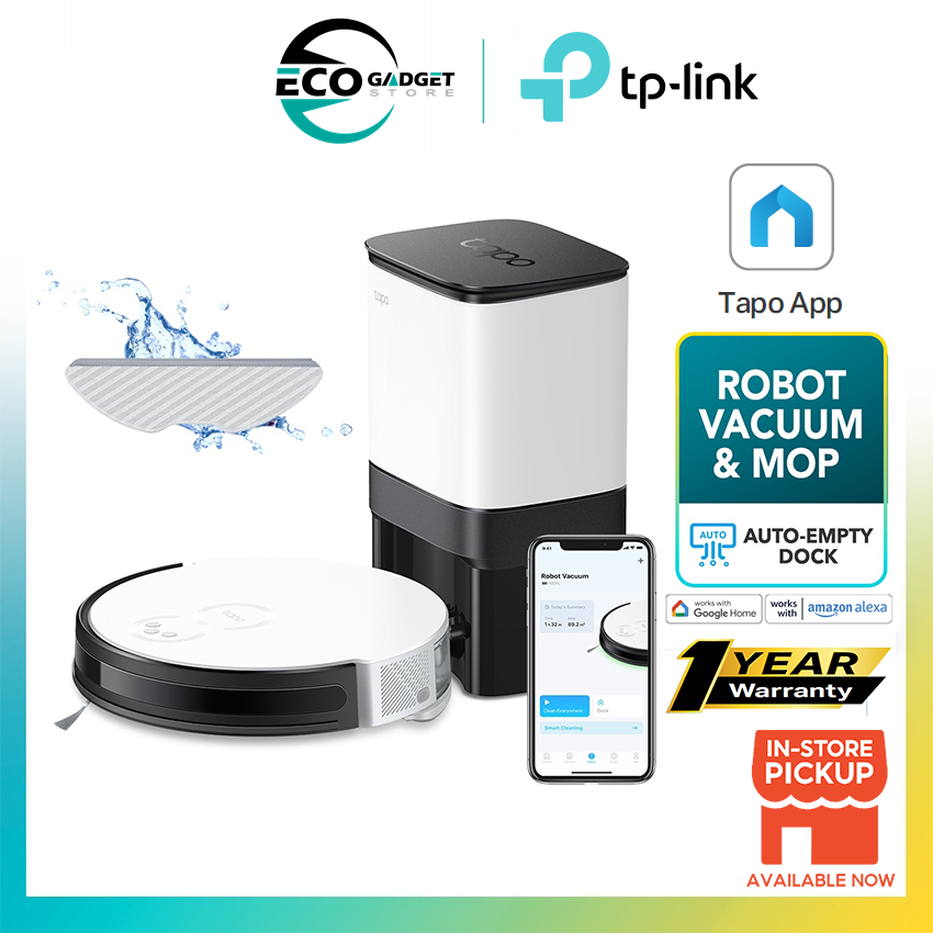 TP-Link Tapo RV10 Plus Robot Vacuum & Mop + Smart Auto-Empty Dock - Wet ...