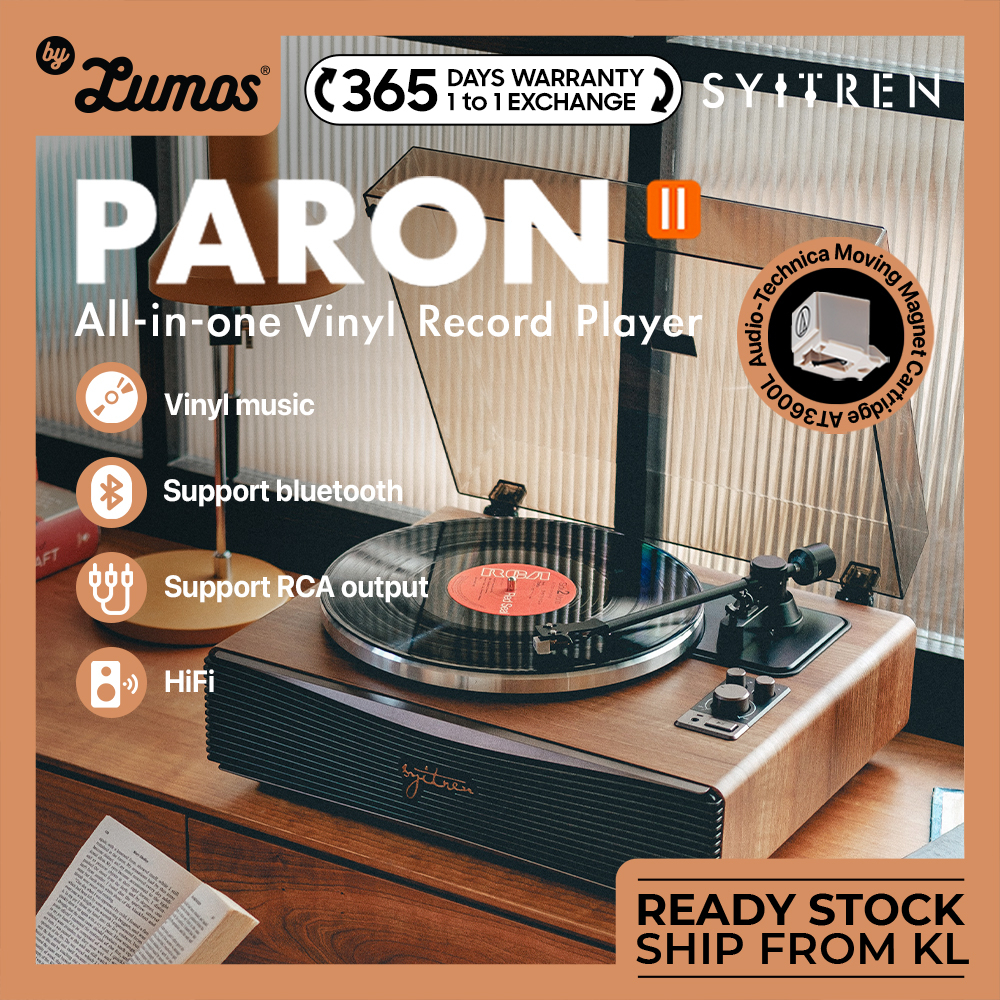 SYITREN PARON II All-In-One Vinyl Record Player Support Bluetooth HiFi ...