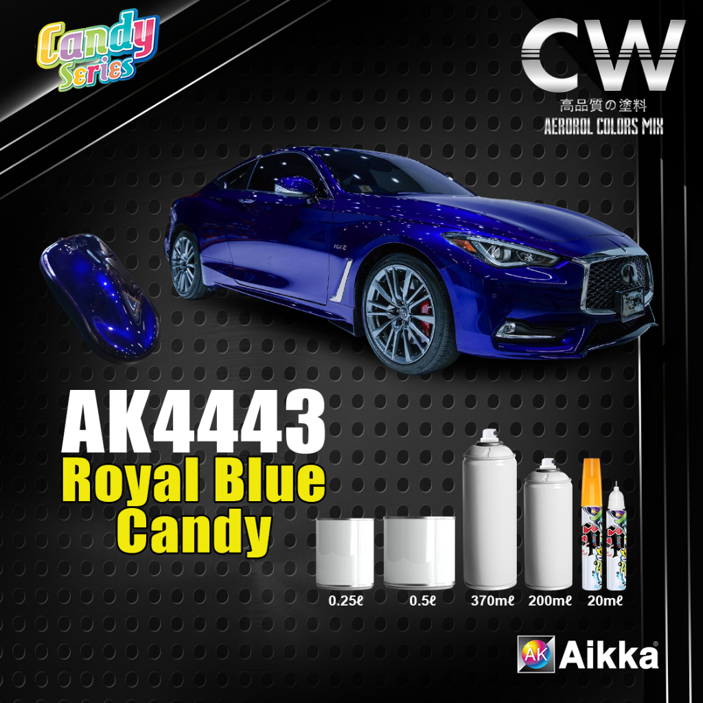2K Paint 【 AIKKA AK4443 Royal Blue Candy 】Candy Series Automotive Car ...