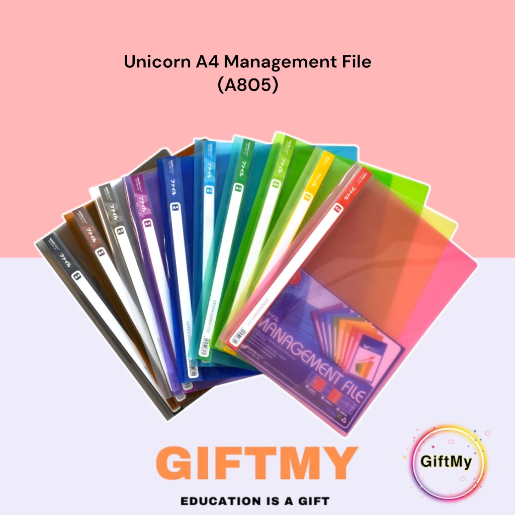 Unicorn A4 Management File Document Organize Folder Filing with PVC ...