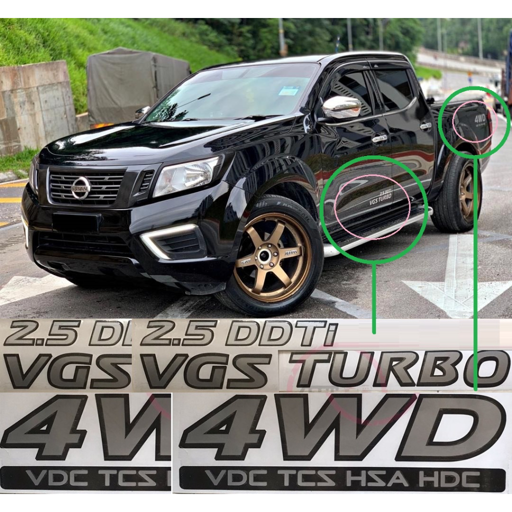 CFS254 NISSAN NAVARA NP300 4WD VDC TCS HSA HDC Logo 2.5 DDTi VGS Turbo ...