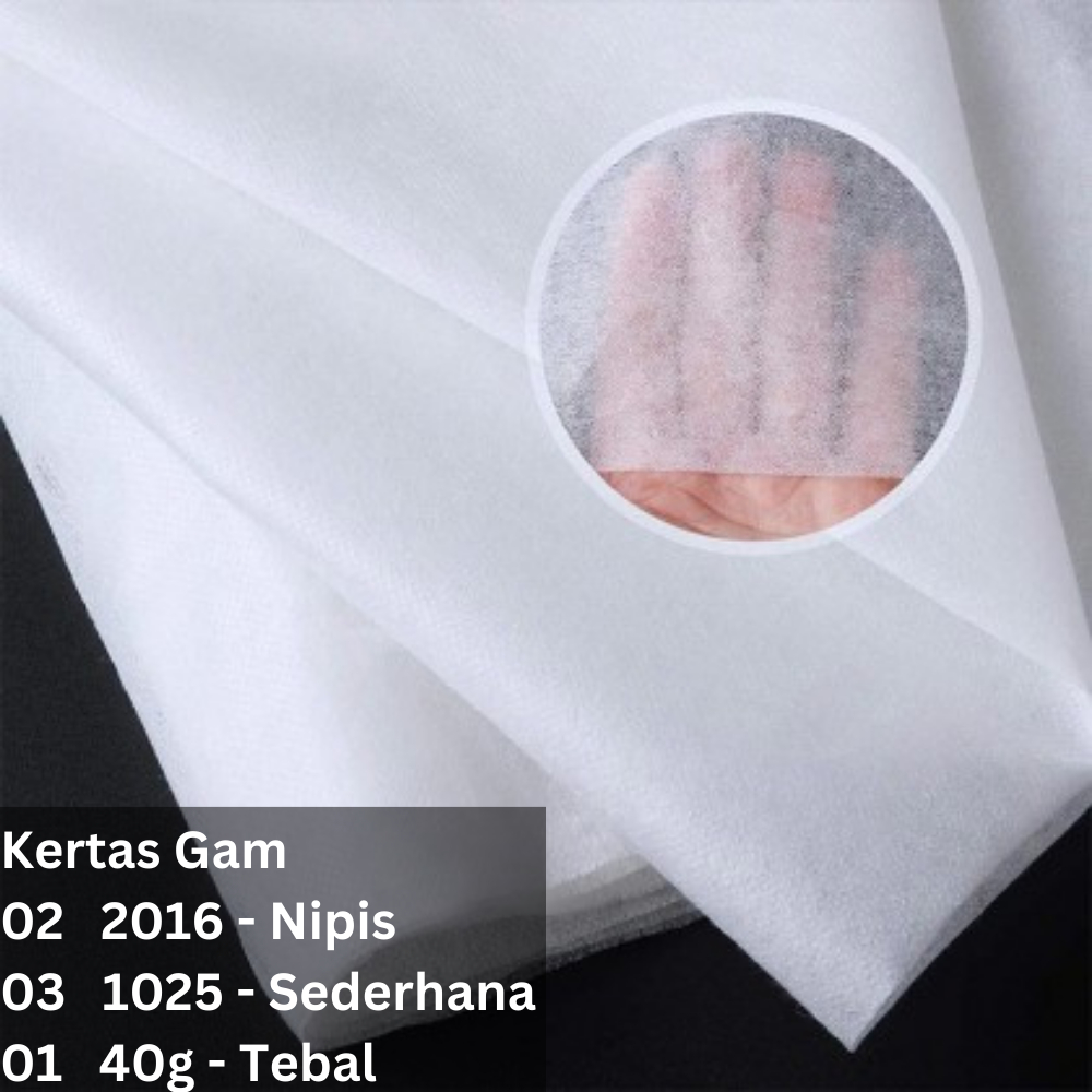 🌸 Paper Single Sided Glue Embroidery Interfacing Stabilizer Interlining Iron On Kertas Gam ...