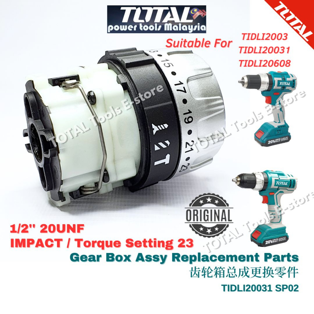 TOTAL 20v Cordless Impact Drill (Gear Box Assy Replacement Parts ...