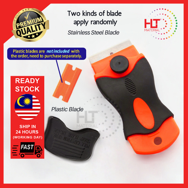 Plastic Razor Blade Scraper Orange Professional Window Tint Vinyl ...