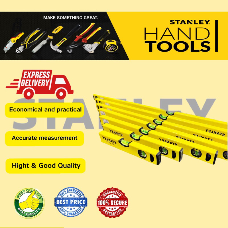 STANLEY ALUMINIUM SPIRIT LEVEL/ TIMBANG AIR WATER LEVEL PEMBARIS ...