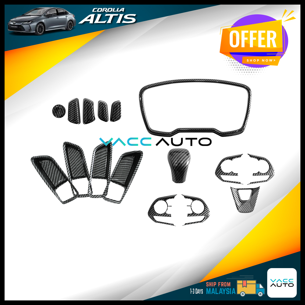 Toyota Altis E210 (2021 - 2024) Interior Decoration Carbon Fiber Design ...