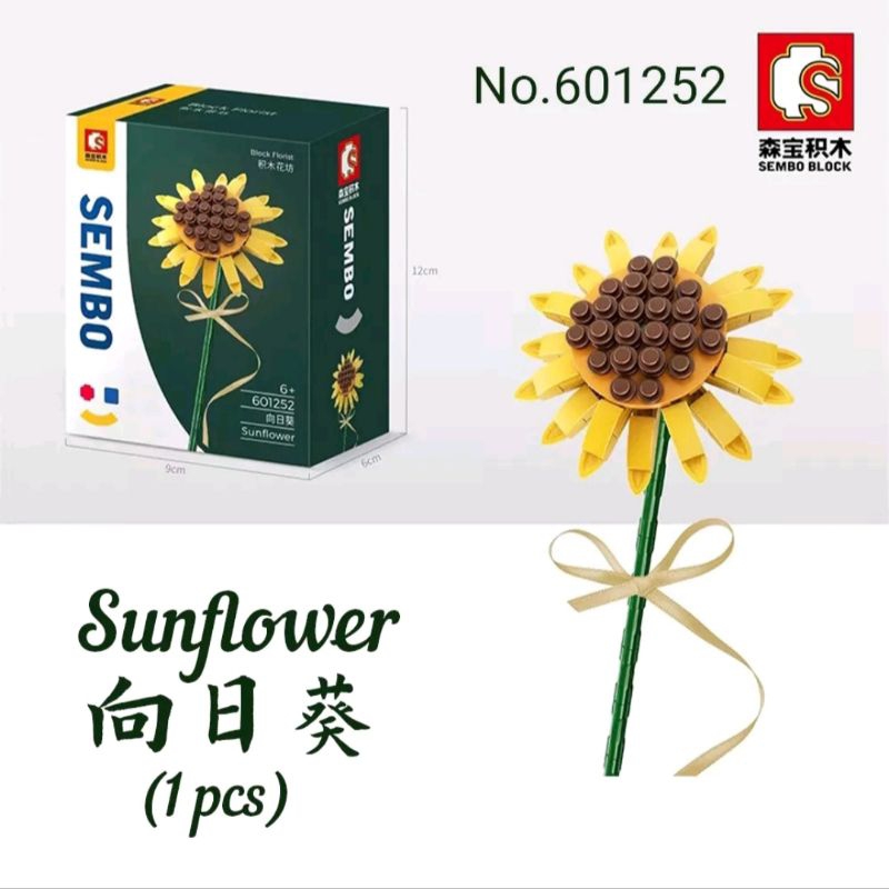 SEMBO Building Block Flower Workshop: Sunflower Creator | Shopee Malaysia