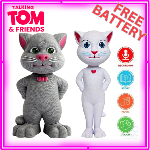 Mainan Talking Tom Toy Cat Intelligent Voice Recording & Touch Sensor ...