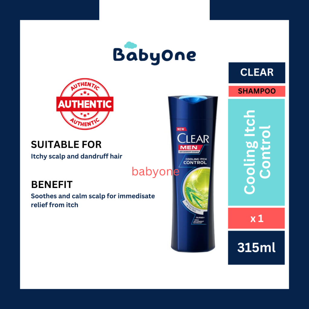 CLEAR Men Cooling Itch Control Anti-dandruff Shampoo 315ml | Shopee ...