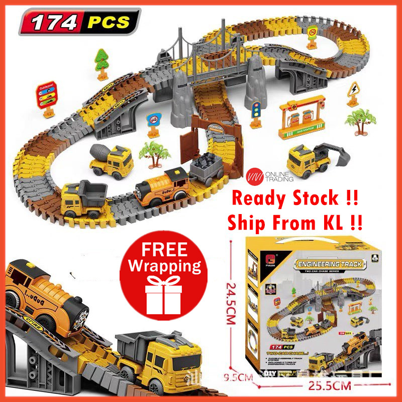 Engineering Track Race Tracks for Kids Toys Rail Track Series Playset ...
