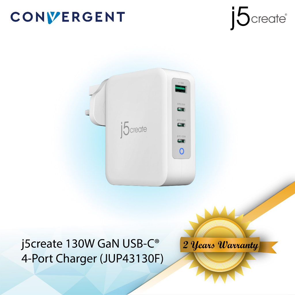 j5cretae JUP43130F 130W GaN USB-C® 4-Port Charger | Shopee Malaysia